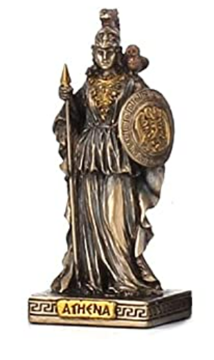 Small Greek Pantheon Athena Statue - Gold Finish - Asheville Pagan Supply