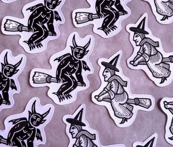Woodcut Devil - Embroidered Patch - Asheville Pagan Supply