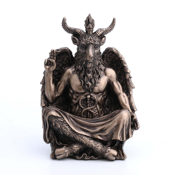Small Baphomet Sitting Meditation Pose Statue - Asheville Pagan Supply