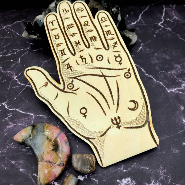 Palmistry Hand Crystal Grid - Asheville Pagan Supply